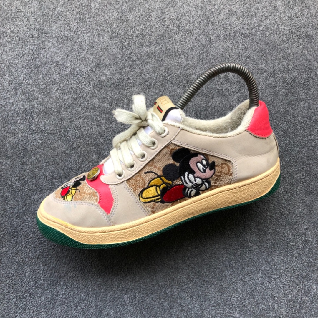 Gucci screener mickey mouse, Luxury, Sneakers & Footwear on Carousell