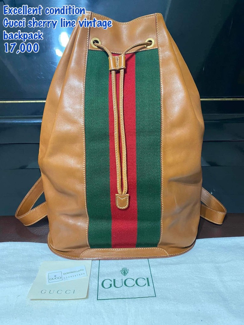 Gucci sherry line vintage backpack, Women's Fashion, Bags & Wallets ...