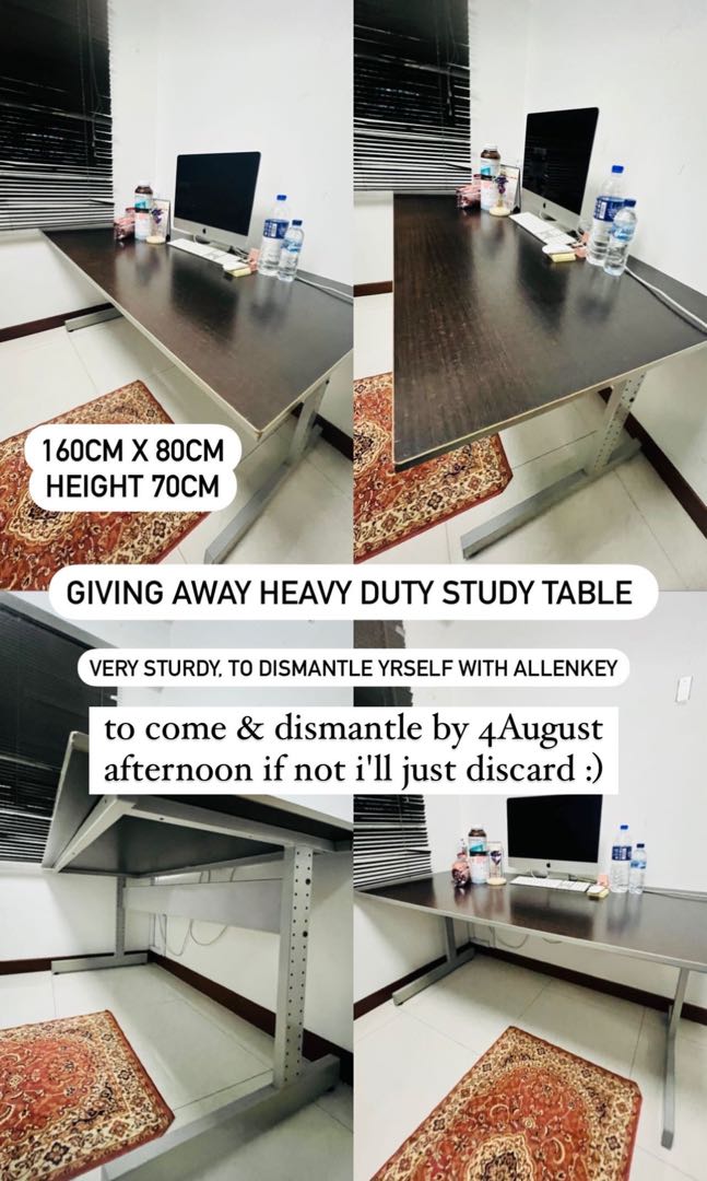 Heavy duty sturdy table, Furniture & Home Living, Furniture, Tables ...