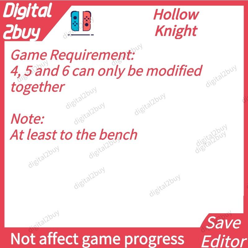 Hollow Knight Save Editor Save Modding, Video Gaming, Video Games, Nintendo on Carousell