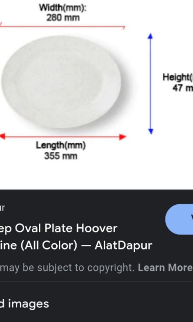 Hoover Melamine Plates 4614, Furniture & Home Living, Kitchenware ...