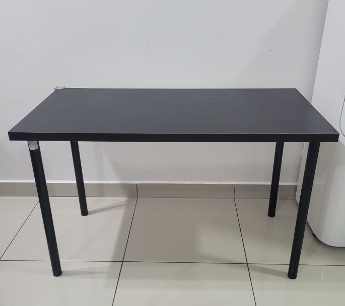 IKEA LAGKAPTEN / ADILS Desk, black-brown/black, 120x60x73 cm, Furniture ...