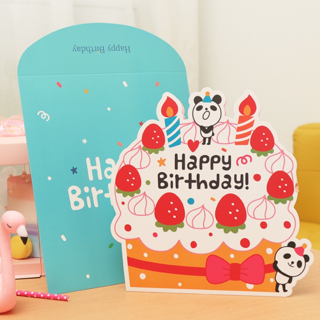Large Size Greeting Card Set [Card + Envelope] Birthday Catd Love Card ...