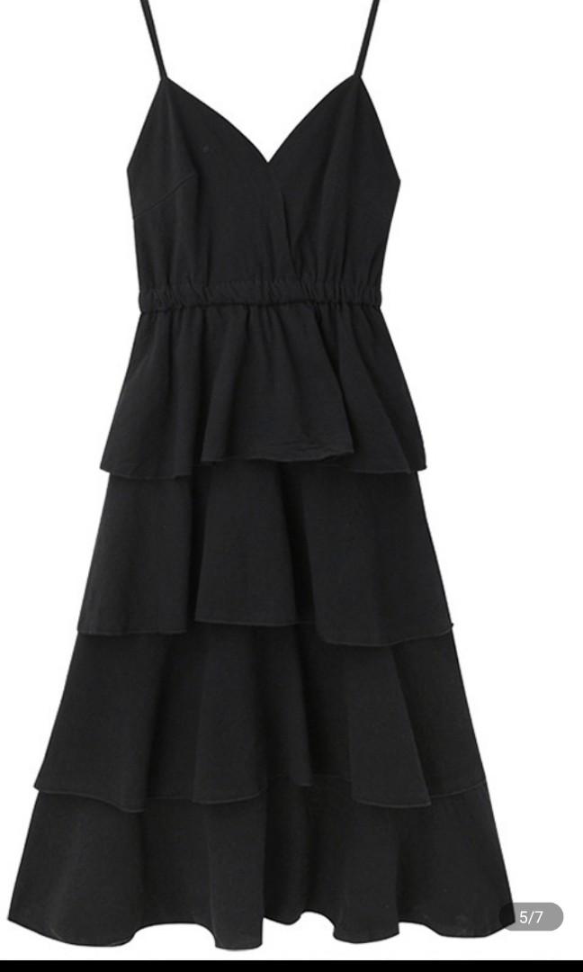 Layered tier midi dress, Women's Fashion, Dresses & Sets, Dresses on ...