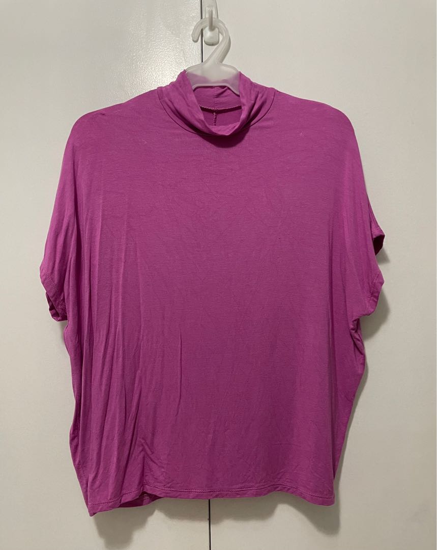 Lilac turtle neck batwing, Women's Fashion, Tops, Blouses on Carousell
