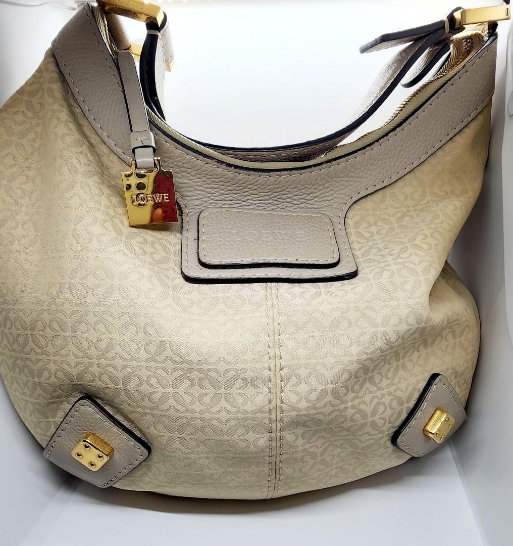 Loewe Beige Monogram Fabric and Leather Hobo, Luxury, Bags & Wallets on ...