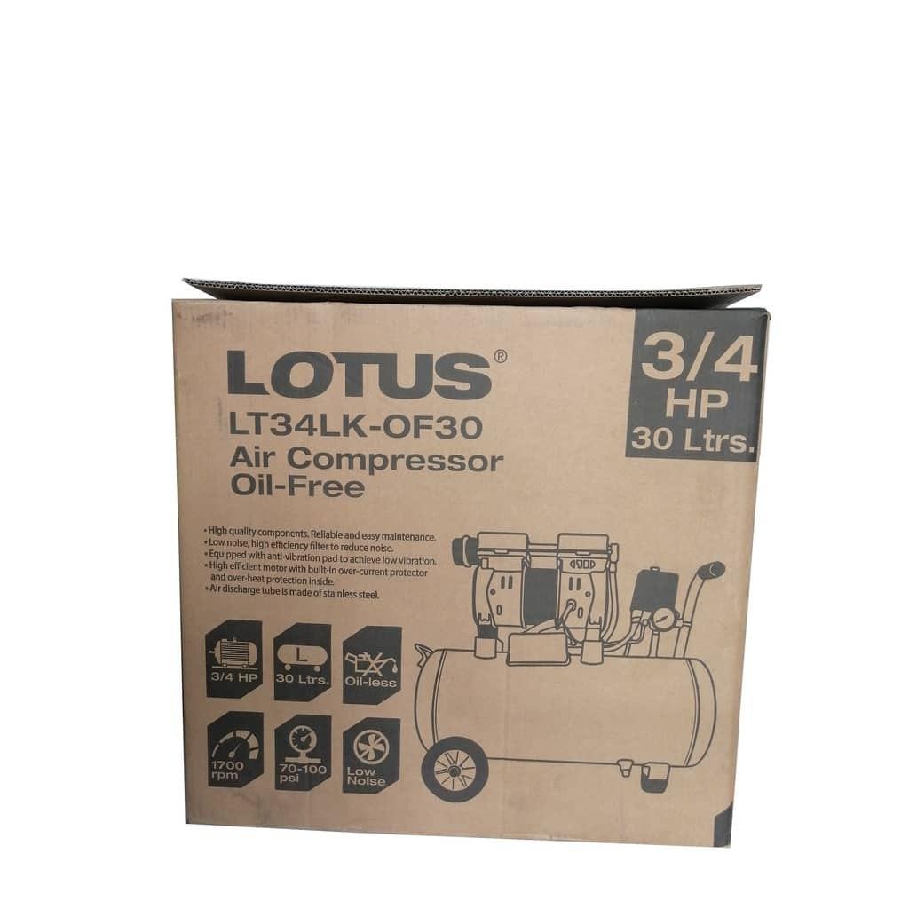Lotus Air Compressor Oil-Free 3/4HP 30 Liters (LT34LK )-0F30 ...