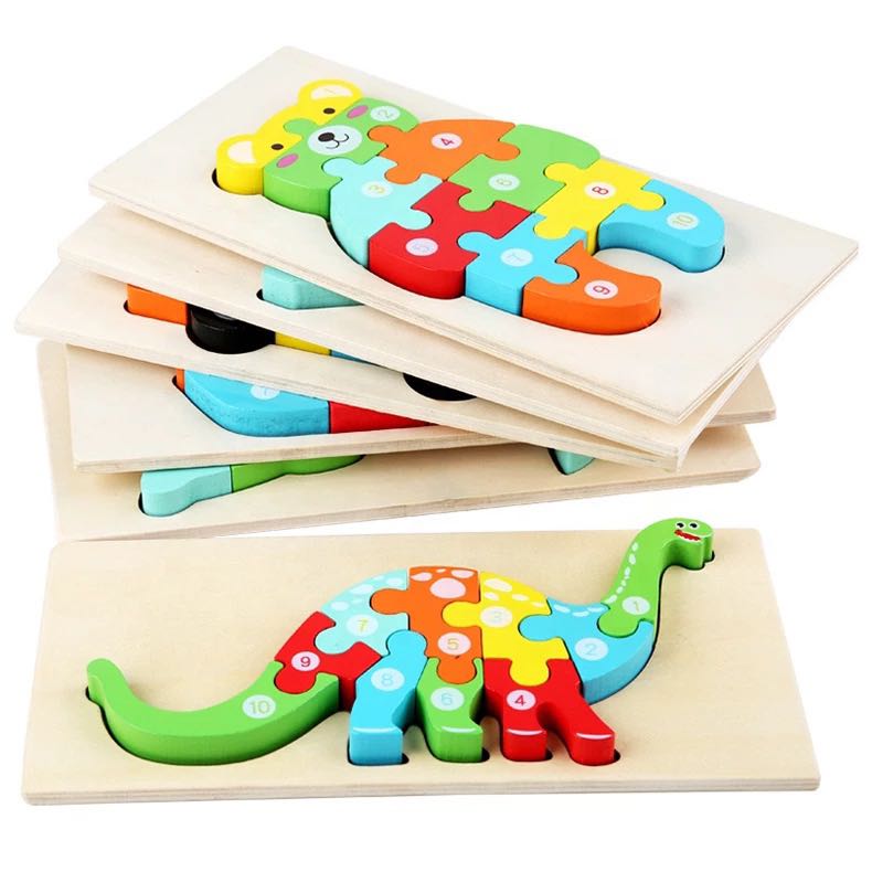Mainan Puzzle Kayu 3D Montessori, Bayi & Anak, Mainan & Baby Walker di ...