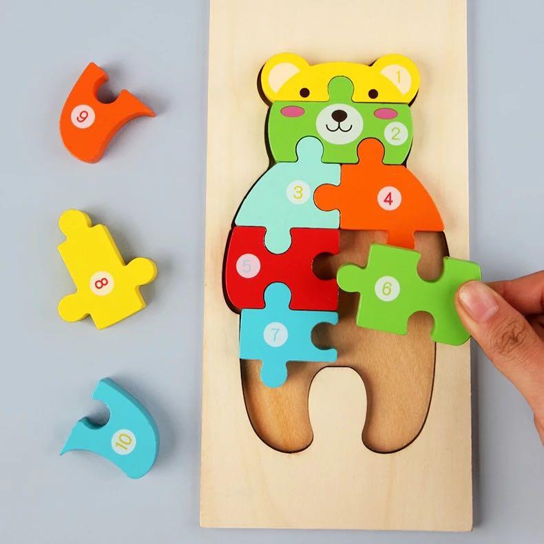 Mainan Puzzle Kayu 3D Montessori, Bayi & Anak, Mainan & Baby Walker di ...