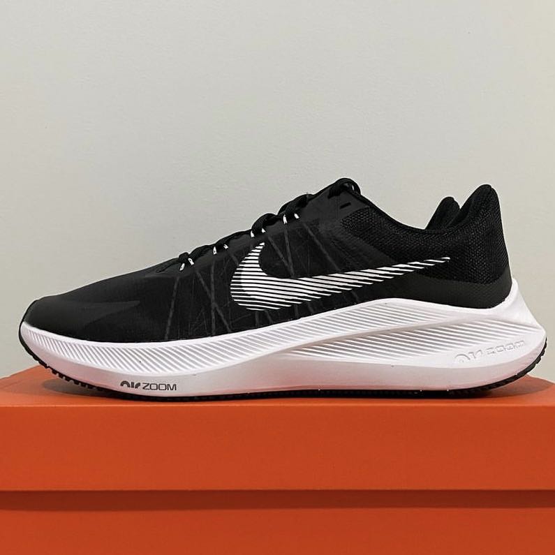 Nike Men's Air Zoom Winflow 8 Running Shoes - Black, Men's Fashion ...