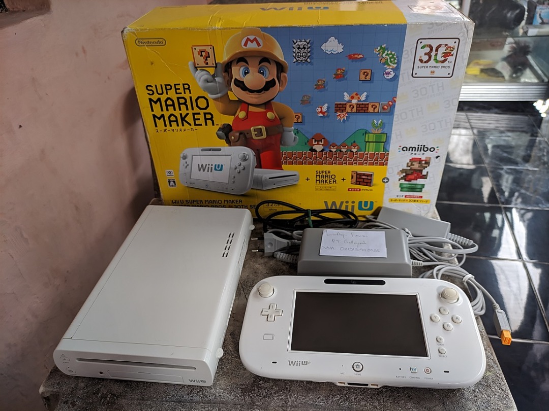 Nintendo Wii U White 32GB Reg JPN Super Mario Maker 30th Anniversary ...