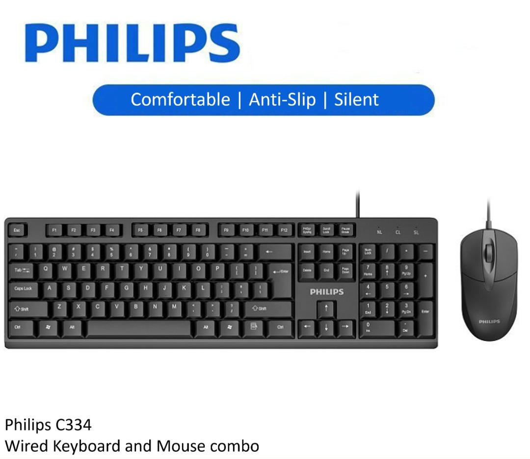 Philips C334 Wired Keyboard and Mouse combo, Computers & Tech, Parts ...