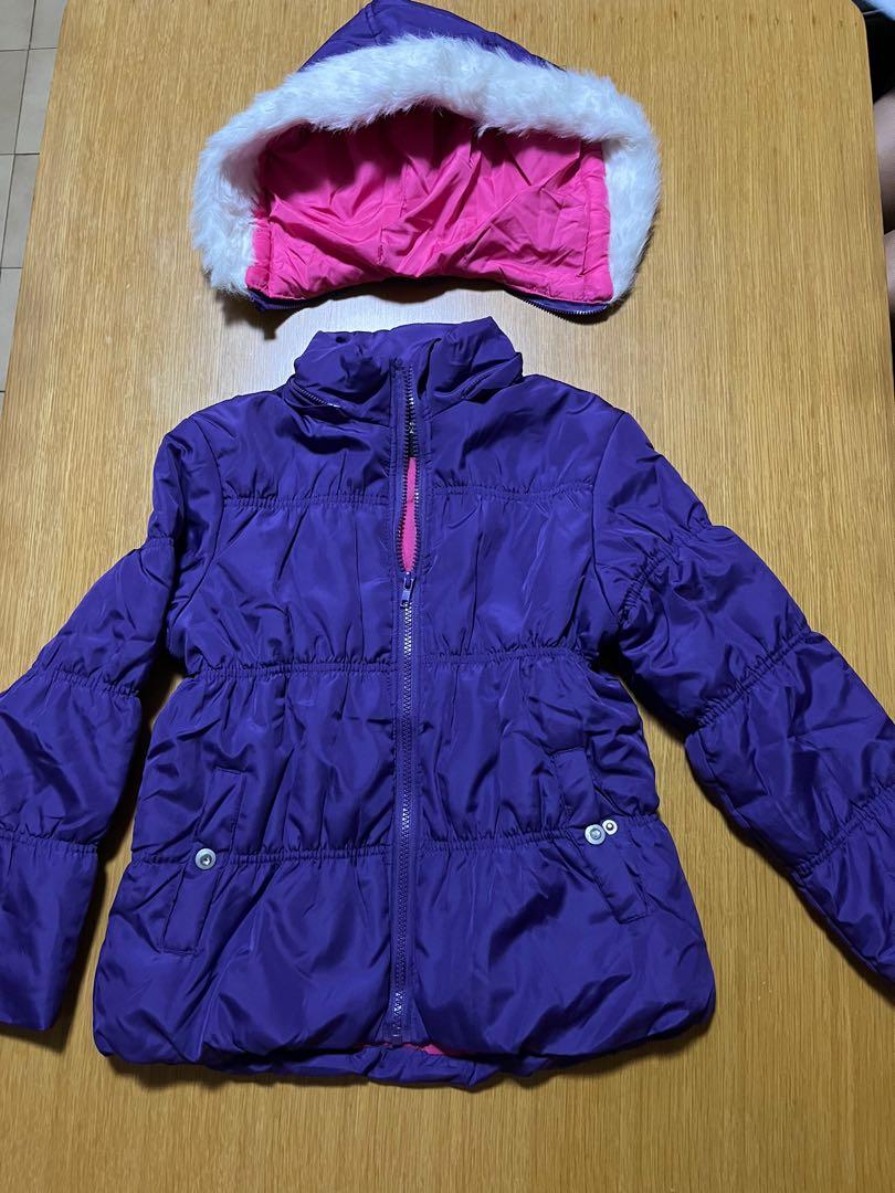 Purple winter jacket, Babies & Kids, Babies & Kids Fashion on Carousell