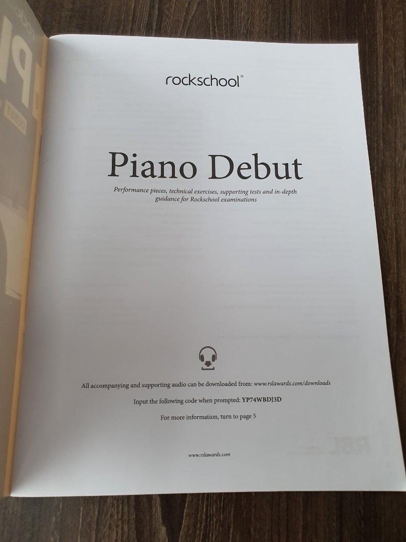 ROCKSCHOOL PIANO DEBUT, Hobbies & Toys, Music & Media, Music Scores on Carousell