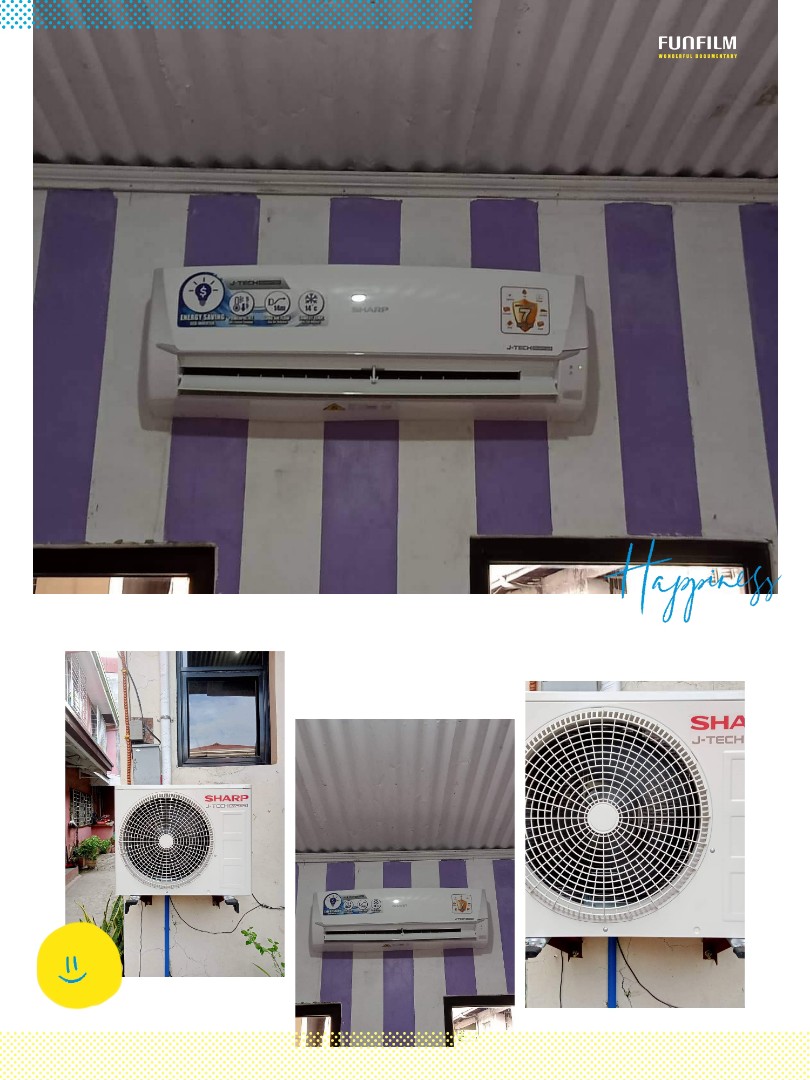 sharp j tech split type inverter Aircon with free installation brand ...