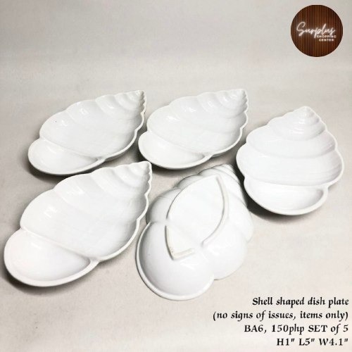 Shell Shaped Dish Plate Set of 5, Furniture & Home Living, Kitchenware ...