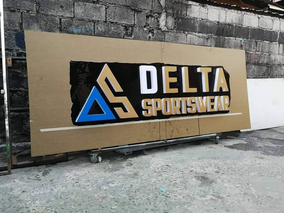 Signage acrylic/ stainless/Build-up/ brass, Furniture & Home Living ...