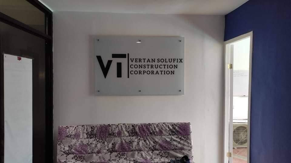 Signage acrylic/stainless/Build-up/ brass, Furniture & Home Living ...