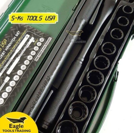Sks Socket Wrench Set 1/2 Drive 17 Pieces 8-24mm Heavy Duty 12 Points ...
