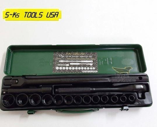 Sks Socket Wrench Set 1/2 Drive 17 Pieces 8-24mm Heavy Duty 12 Points ...