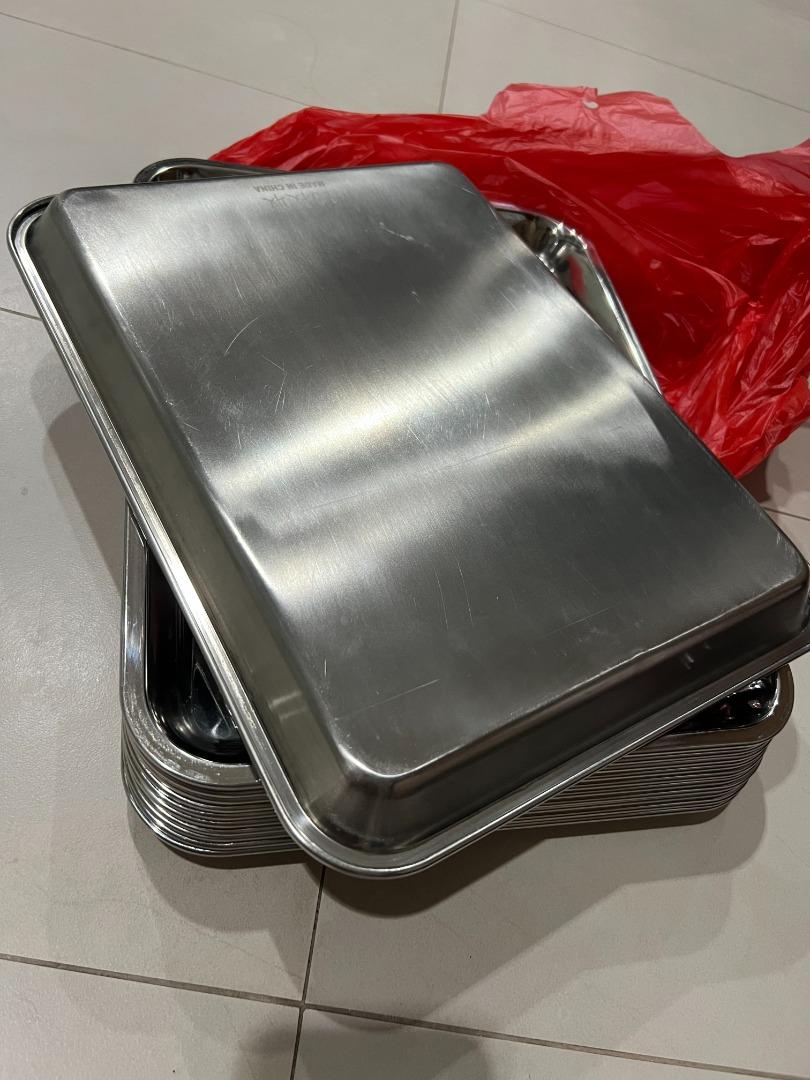 Stainless Steel Rectangle Tray 335 x 250 x H20mm, Furniture & Home ...