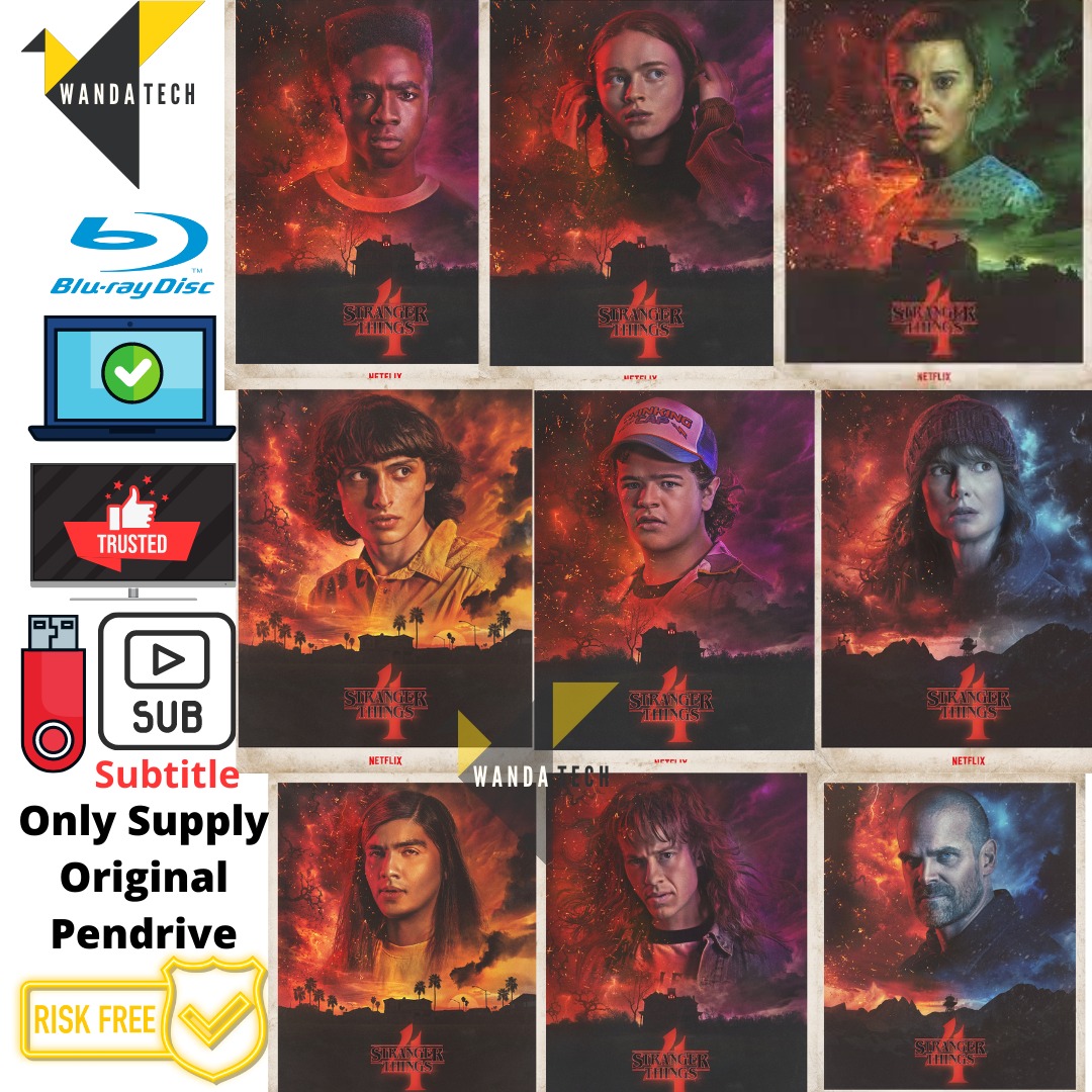 Stranger things 3 & 4 . BluRay UHD (Original Pendrive) included ...