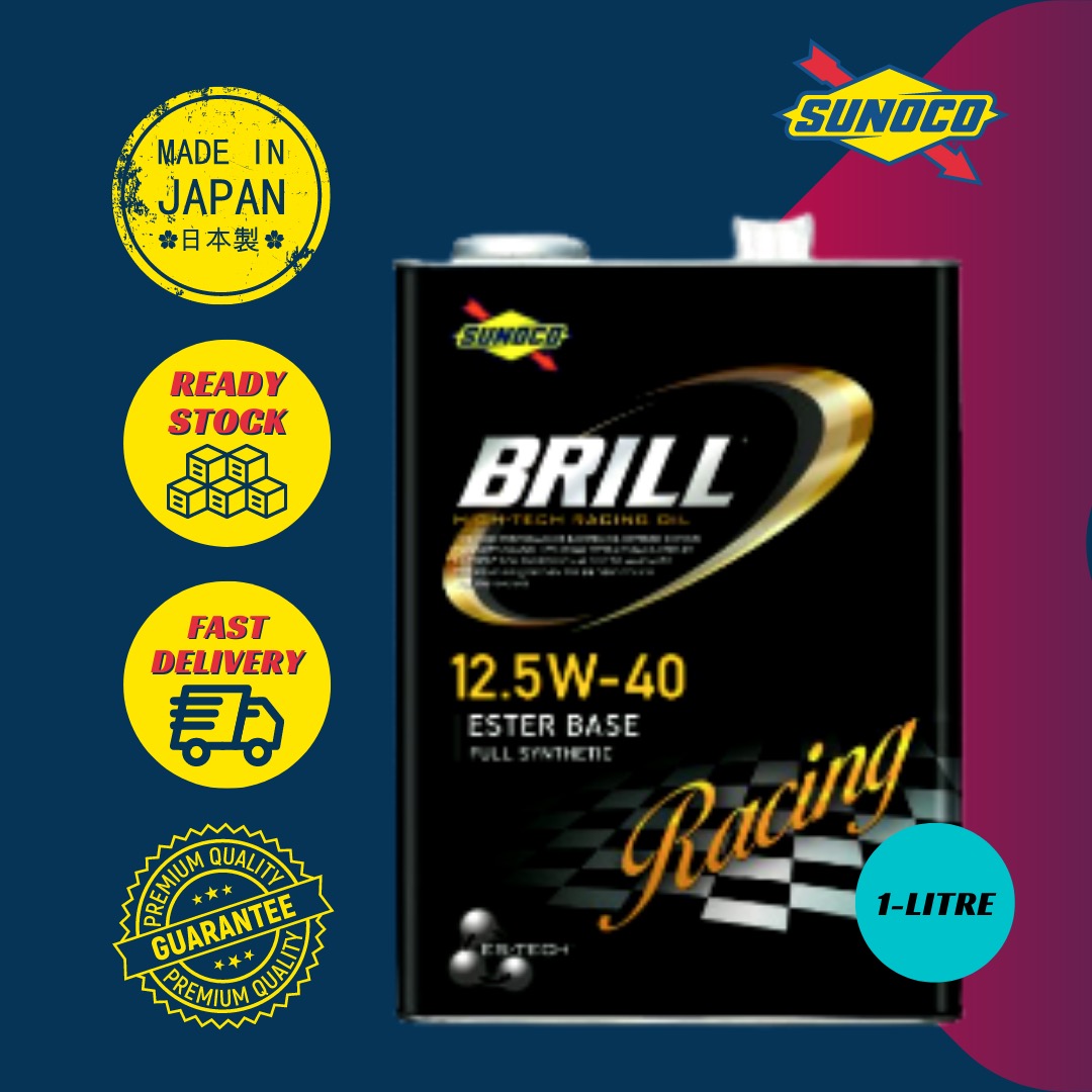 SUNOCO BRILL 12.5W-40 Racing Oil (1-Litre), Car Accessories, Accessories on Carousell