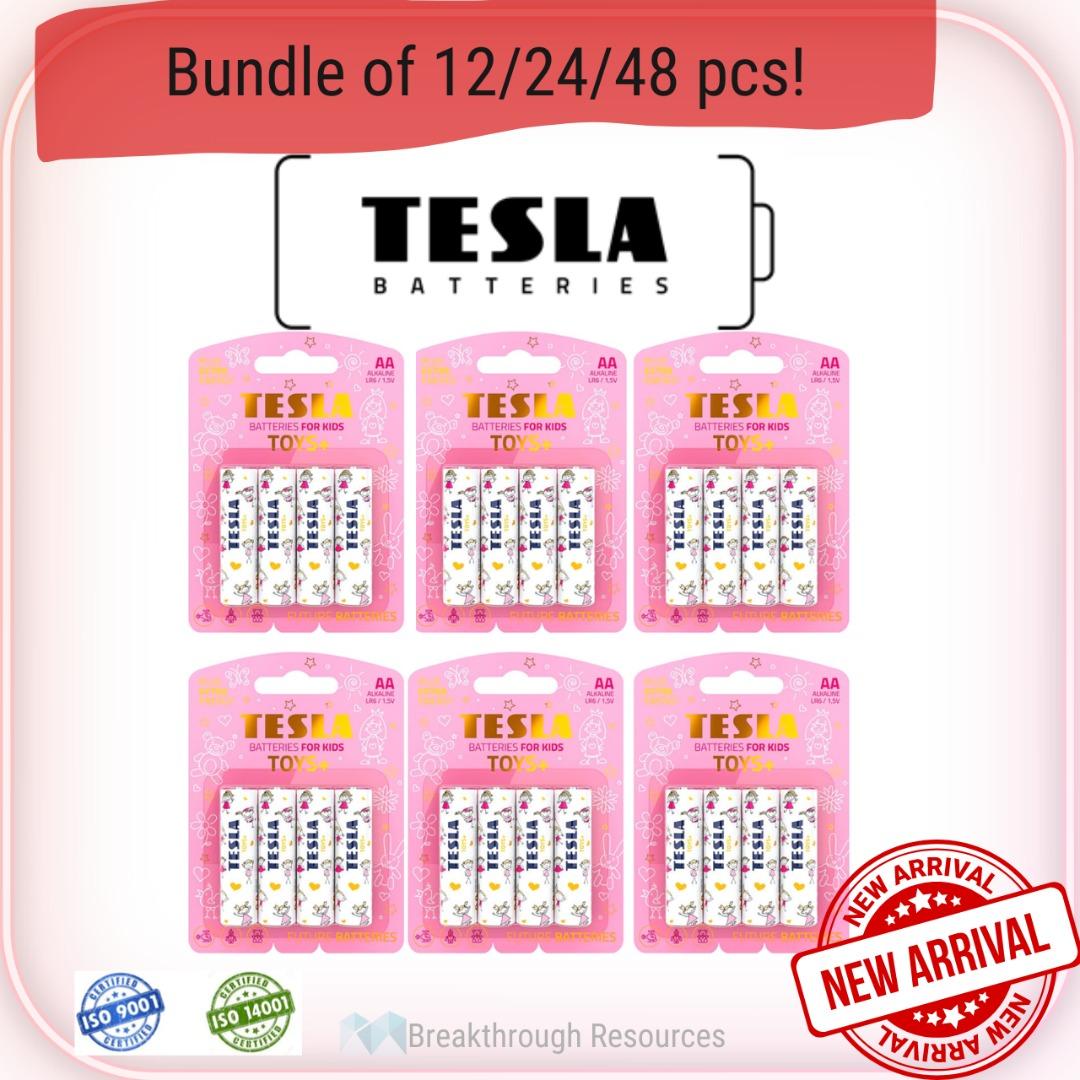 TESLA BATTERIES (Pink) AA/AAA [SPECIAL BUNDLE OF 12/24/48] | Toys+ ...