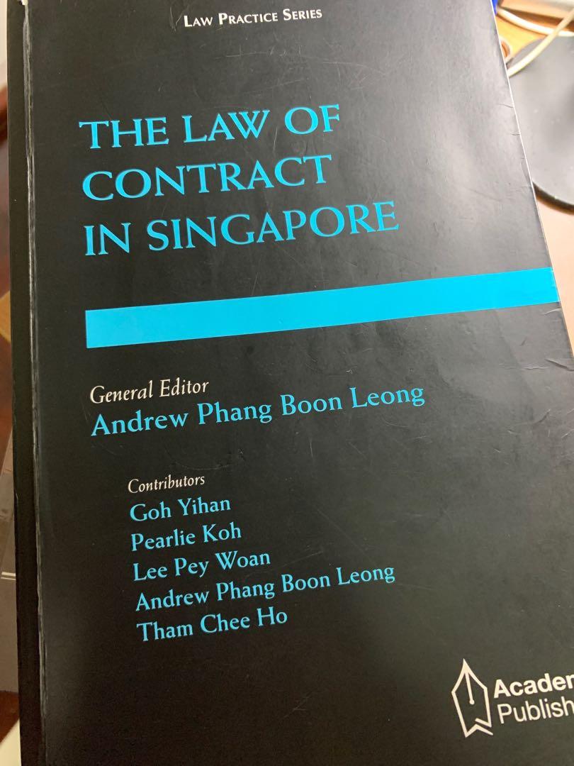 The Law of Contract in Singapore by Andrew Phang, Hobbies & Toys, Books ...