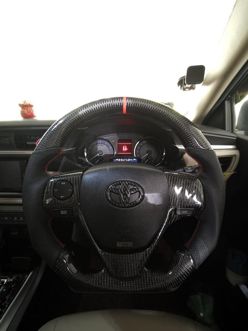 Toyota Altis Gen 11, 11.5 Real Carbon Fiber Steering Wheel, Car ...