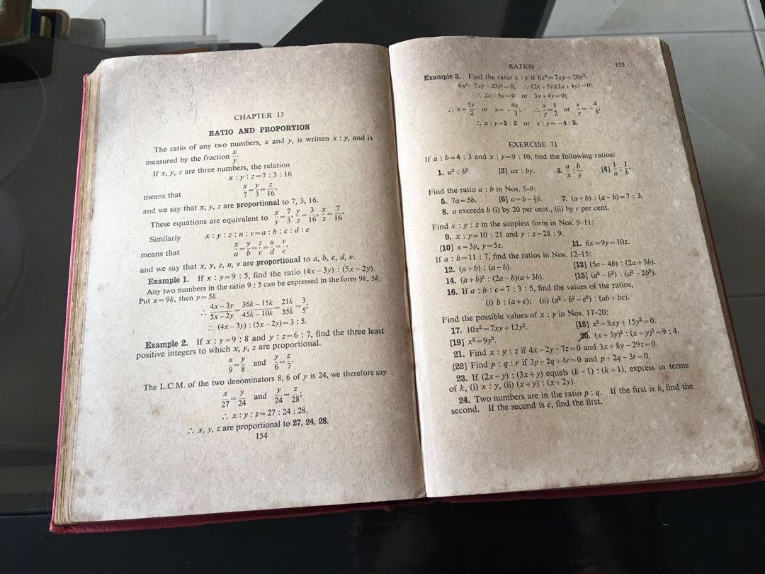 Vintage General Mathematics Textbooks of Singapore before 1970s ...