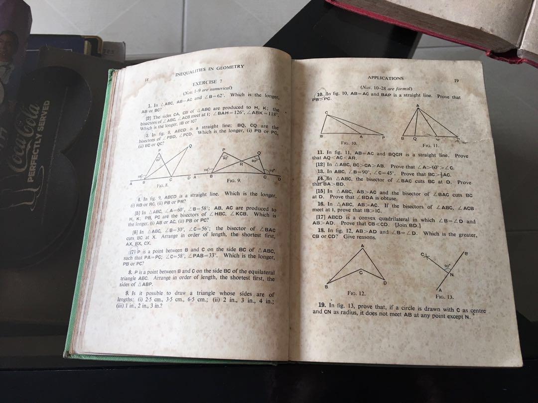 Vintage General Mathematics Textbooks of Singapore before 1970s ...