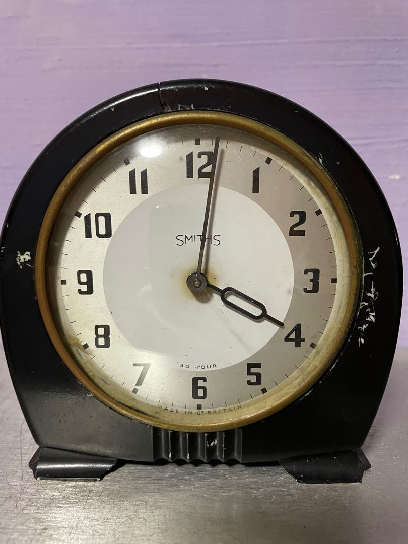 Vintage Smith table clock & Wehrle alarm clock, Furniture & Home Living ...