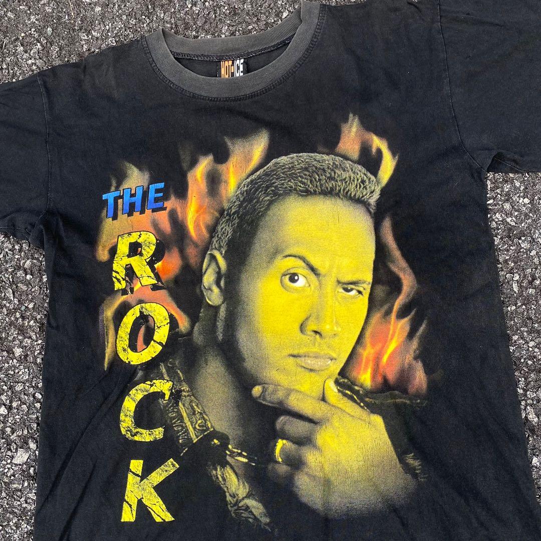 Vintage Wwf The Rock Rap Tee Vtg Bootleg Wwe Tshirt, Men's Fashion ...