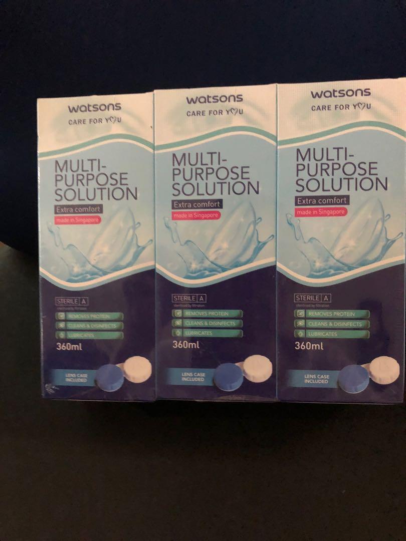 Watsons Multi Purpose Solution for contact lens, Beauty & Personal Care, Vision Care on Carousell