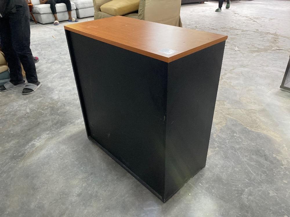 Wooden Low Office Cabinet 2 Sliding Door / Kabinet Pejabat Rendah Kayu ...