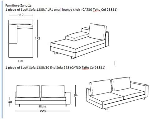 Zanotta Scott, Branded Italian Sofa - 100% down feathers, free delivery ...