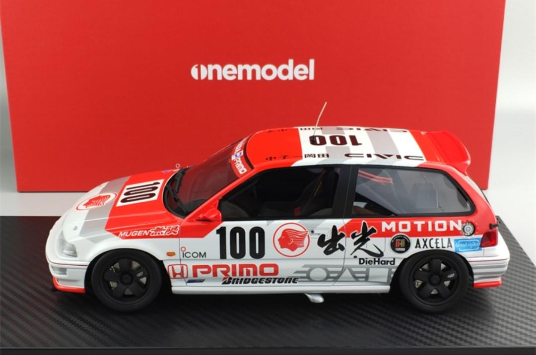 1:18 1/18 Onemodel One Model Honda Civic EF9 JTCC #100 display model ...