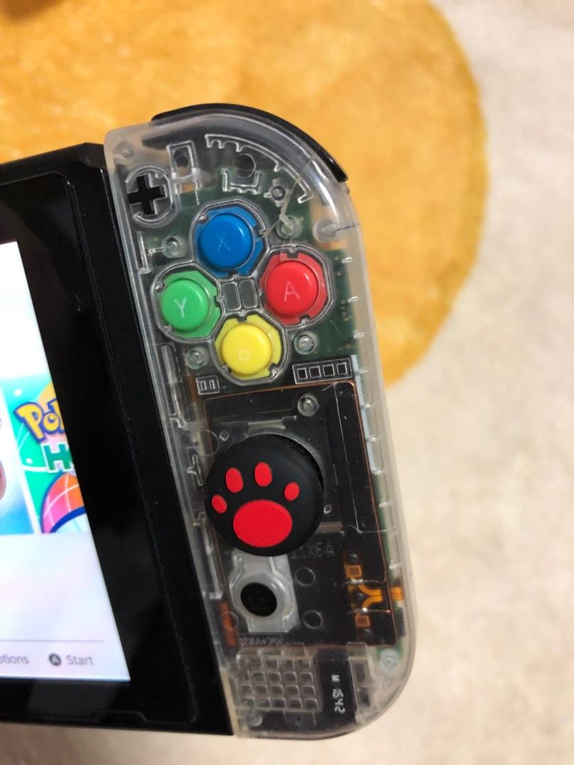 1st Gen Nintendo Switch Modded Grip Transparent Joycon, Video Gaming ...