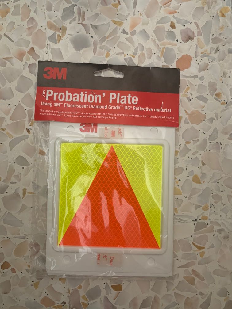 3M Probation Plate, Car Accessories, Accessories on Carousell