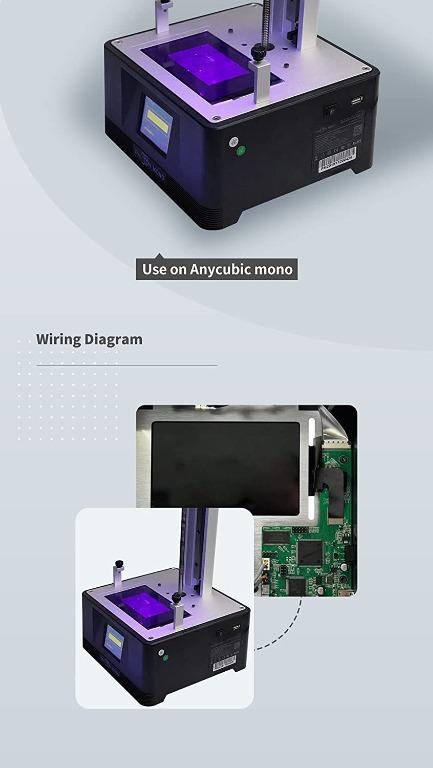 6.08 Inches Mono LCD Screen for Anycubic Photon Mono/Mono SE, 2K Light ...