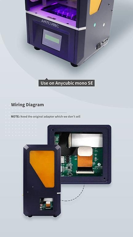 6.08 Inches Mono LCD Screen for Anycubic Photon Mono/Mono SE, 2K Light ...