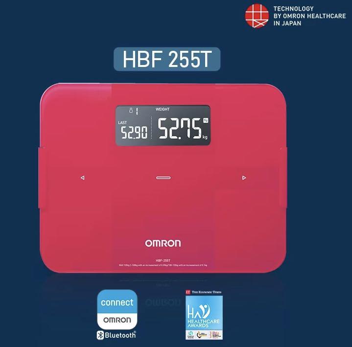 日版 OMRON HBF-255T 歐姆龍 體脂磅 體脂稱 體脂秤 藍牙連接手機 karada scan 智能脂肪磅 SMART Body Composition Scale, 健康及營養食用 ...
