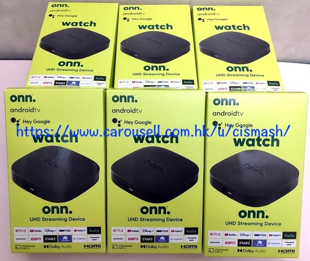 美國品牌 Onn Android TV Box智能電視盒子4K 內置Chromecast、Netflix、Disney+ Android盒 ...