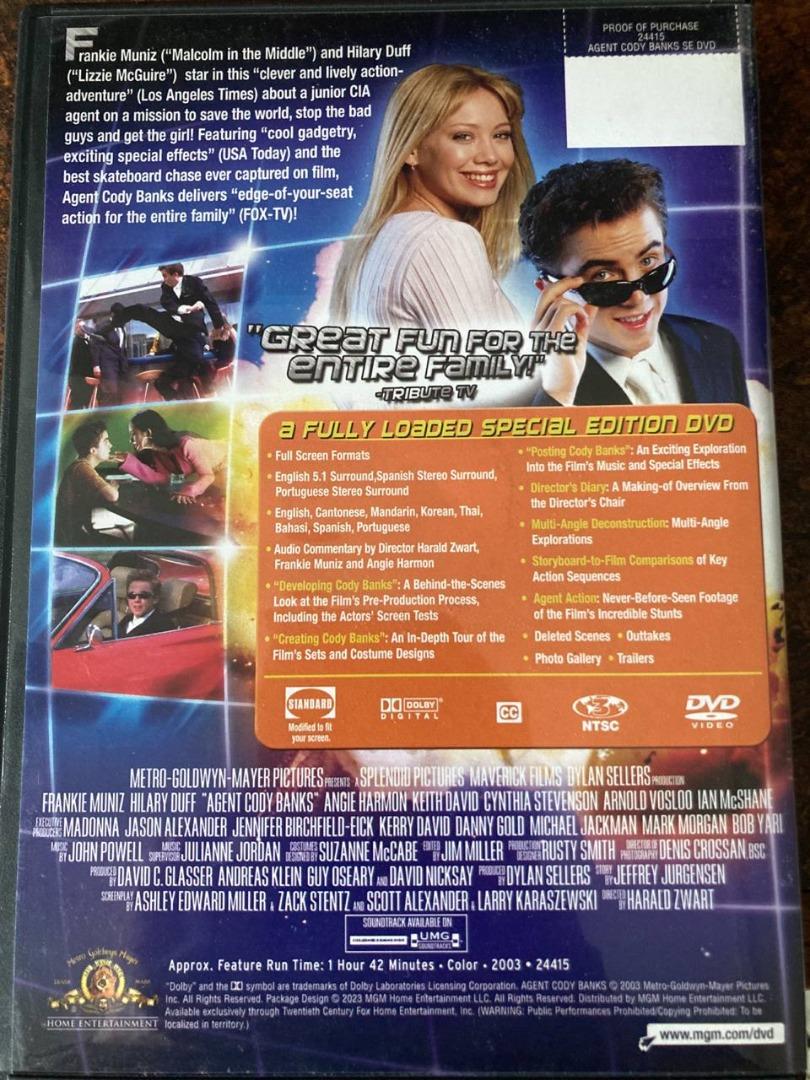 Agent Cody Banks ( a Fully Loaded Special Editions DVD), Hobbies & Toys ...