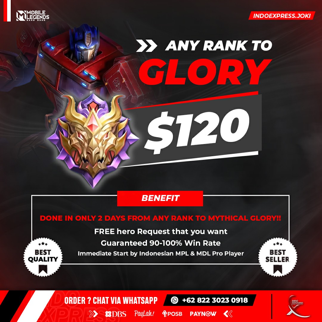 Mythical Glory Rank Mobile Legends boosting service, Video Gaming ...