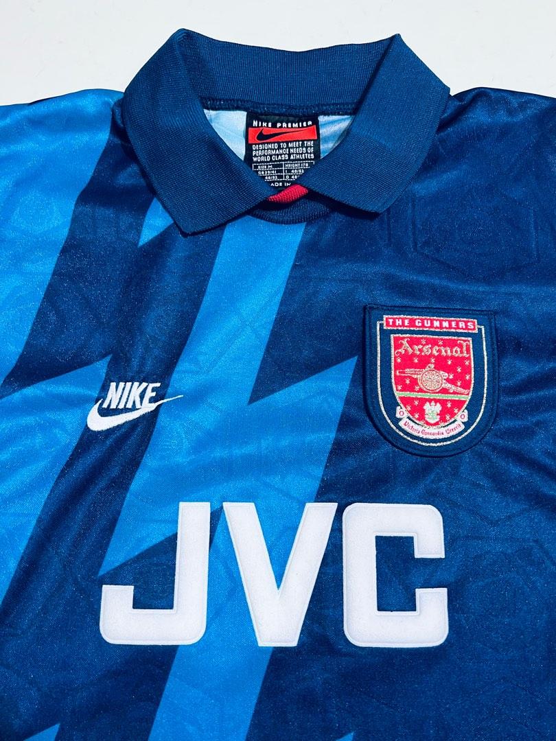 Arsenal Away 1995/1996 Nike JVC (M), Men's Fashion, Tops & Sets ...