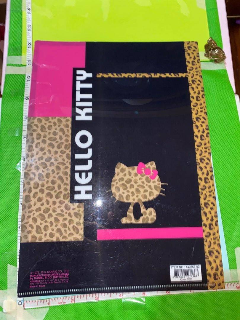 AUTHENTIC SANRIO HELLO KITTY LEOPARD PRINT PLASTIC FOLDER, Hobbies ...