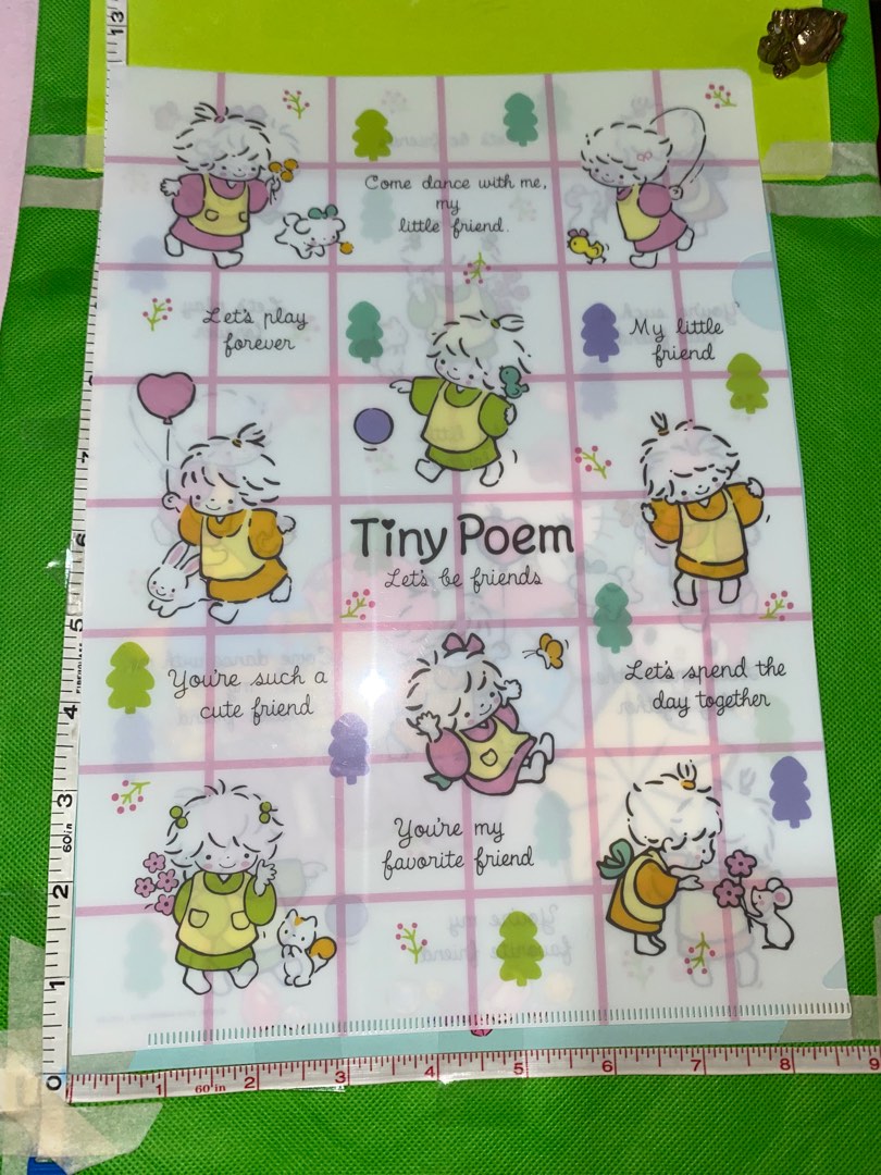 AUTHENTIC SANRIO TINY POEM|PLASTIC FOLDER | FOR SHORT BOND PAPER ONLY ...