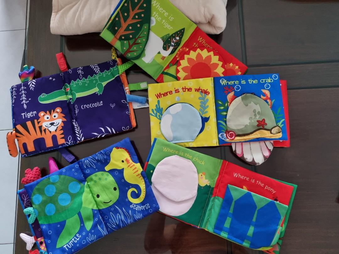 Baby sensory fabric books, Babies & Kids, Infant Playtime on Carousell